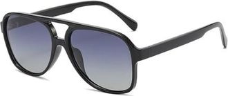 Generic Lunettes de soleil hommes et femmes grand cadre lunettes de soleil de conduite polaris&eacute;es de vacances personnalis&eacute;es(Gray)