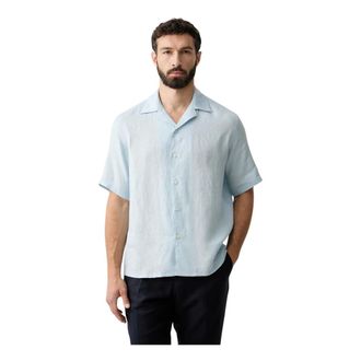 Benetton Homme, Chemises, Bleu, Taille: L Chemises Manches Courtes