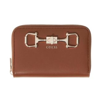 Guess Femme, Accessoires, Brun, Taille: ONE Size Portefeuille zipp&eacute; avec compartiments et poches int&eacute;rieures