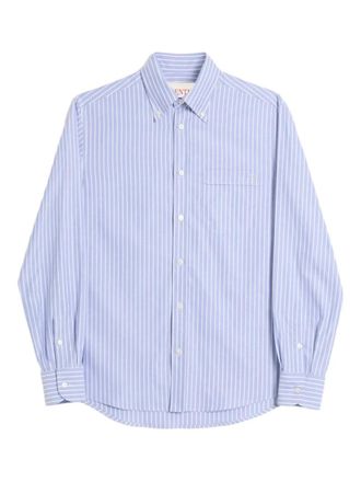 Valentino Garavani chemise &agrave; logo brod&eacute; - Bleu