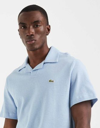 Lacoste Polohemd in Hellblau mit Reverskragen