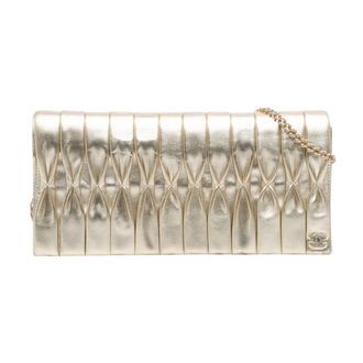 Chanel Pre-owned Leder-Clutch - - Pre-owned - Damen - Gelb - ONE SIZE