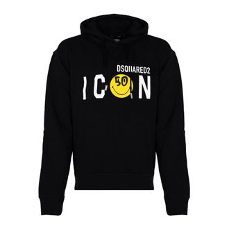 Dsquared2 Smilley Sweat &agrave; capuche - Homme - Sweatshirts et sweats &agrave; capuche - Noir - Taille: 2XL