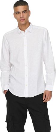 Only & Sons Herren Freizeit Hemd ONSCAIDEN - Slim Fit XS S M L XL XXL Grün, Größe:XXL, Farbe:White 22012321