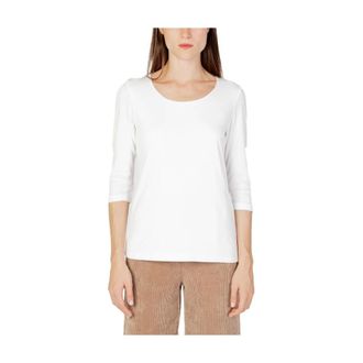 Street One Femme, Tops, Blanc, Taille: 40 FR T-shirt &agrave; manches longues en coton cr&egrave;me