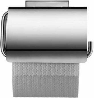 Duravit Karree - Toilettenpapierhalter mit Deckel, verchromt 0099551000 - Duravit