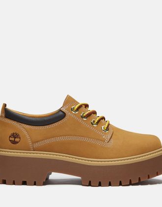 Timberland Schn&uuml;rschuh aus Weizennubuk-Gelb