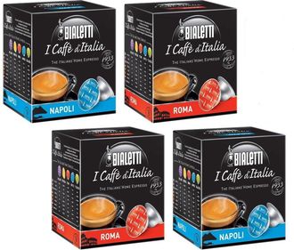 Bialetti Two Pair Napoli + Roma Set of 64 Capsules * (2+2) * by Bialetti