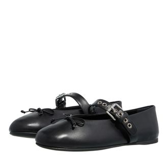 Miu Miu Loafer - Bucket And Bow Ballet Flats - Gr. 40 (EU) - in Schwarz - f&uuml;r Damen