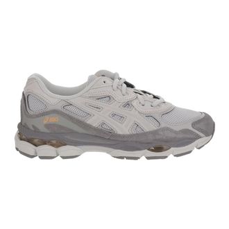 Asics Mesh-Ledersneakers mit Gel-Eins&auml;tzen - - Shoes - Herren - Grau - 38 1/2 EU