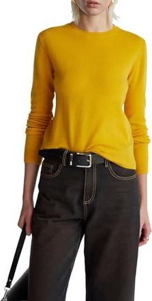Benetton Maglia G/C M/L 1002d1k01 Sweater, Jaune, XS Femme