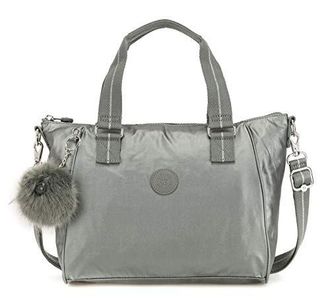 Kipling Amiel, Cartables femme, Gris (Metallic Stony)