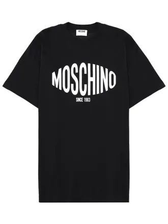 Moschino Logo-Print Cotton T-Shirt - Black