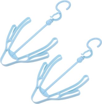 NUOBESTY 2 St&uuml;ck Schuh trockengestell aus Kunststoff Winddichter Leichter Schuhhalter zur Schuhform erhaltung Praktischer Organizer f&uuml;r Zuhause in Blau