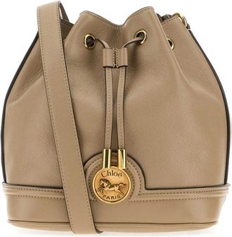 Chlo&eacute; Femme, Sacs, Beige, Taille: ONE Size Horse Medal Bucket Bag