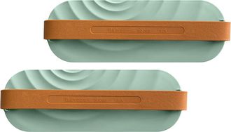 BESPORTBLE 2 St&uuml;ck Wandmontiertes Schuhregal mit Wellenmuster Gr&uuml;ner Badezimmer Slipper ablage mit Ablauffunktion Platzsparender Schuhhalter zur Ordentlichen Auf