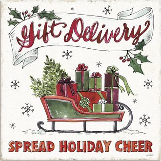 Artland Leinwand Wandbild Weihnachten 50x50 cm - Winterbild,Holiday Season II - Weihnachtsbilder für die Wand U5YV