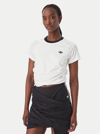 adidas T-Shirt Adiluna Season 2 X Jennie Layered LD4968 Wei&szlig; Regular Fit