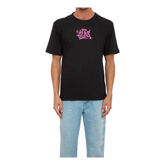 GCDS L&auml;ssiges Baumwoll-T-Shirt f&uuml;r M&auml;nner - - Tops - Herren - Schwarzk - M