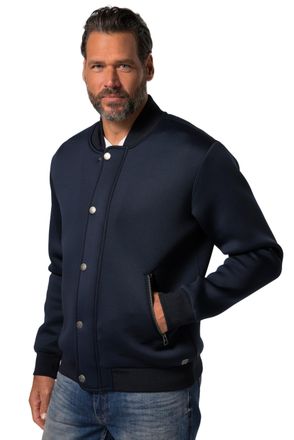 JP1880 Herren gro&szlig;e Gr&ouml;&szlig;en &Uuml;bergr&ouml;&szlig;en Menswear L-8XL JP1880 College-Jacke, Scuba, Collegekragen, Zipper, bis 7 XL Navy blau 7XL 823654130-7XL