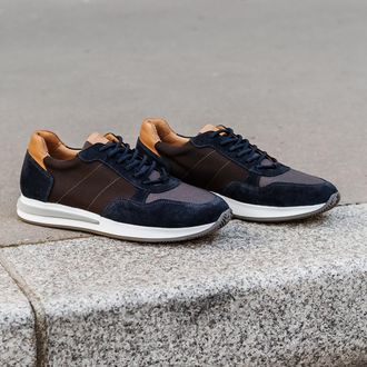 Bexley Nirranda II - Sneaker homme chocolat et marine