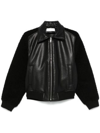 Random Identities veste boutonnée en cuir artificiel - Noir