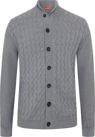 Daniele Fiesoli Cardigan aus Merinowolle mit frontseitigem Webmuster in