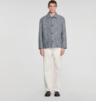 Sandro Blouson worker effet chin&eacute;