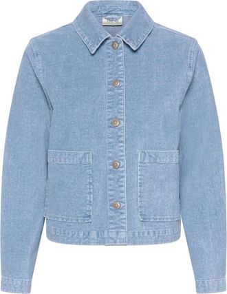 Cream Femme, Vestes, Bleu, Taille: 36 FR Veste Corduroy 108744