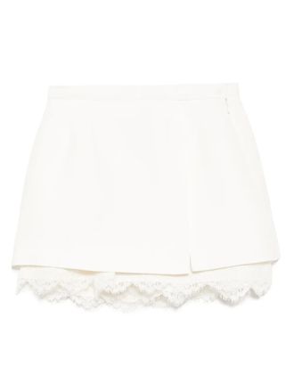 Dice Kayek Shorts im Layering-Look - Nude