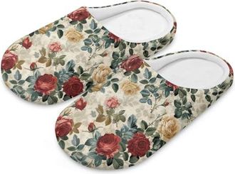 Coloranimal Pantoufles dint&eacute;rieur pelucheuses &agrave; bout ferm&eacute; pour femme - L&eacute;g&egrave;res et confortables, Rose vintage, 38.5/39.5 EU