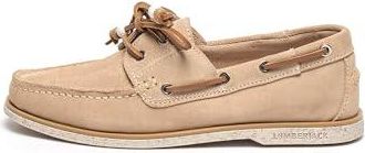 Lumberjack Lumberjack Navigator Mocassin Lacé Femme en Daim Style Bateau, Sable, 37 EU