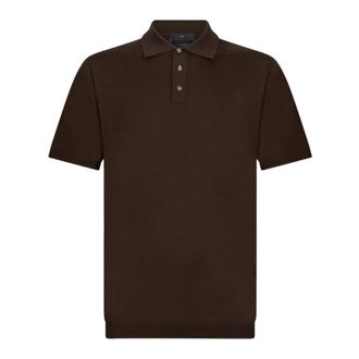 Liu Jo Homme, Tops, Brun, Taille: 2XL Polo en maille m&eacute;lange soie