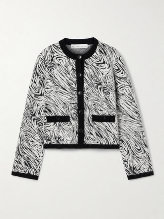 Proenza Schouler Cardigan En Mailles Jacquard Brossées Amina - Multicolore