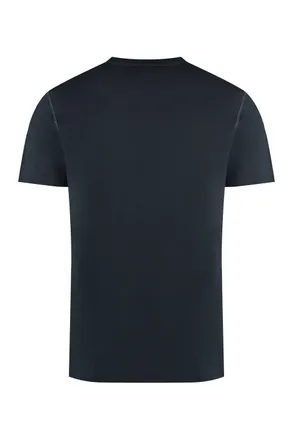 Dolce & Gabbana Mens Cotton Crew-Neck T-Shirt Blue T-Shirts And Polos