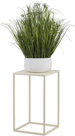 HowHomely Blumenst&auml;nder Metall Cremefarben 40 cm Hoch - Solider und Robuster Blumenhocker Metall - Pflanzenst&auml;nder f&uuml;r die Dekoration in Wohnzimmer Schlafzimmer