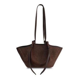 Yuzefi Femme, Sacs, Brun, Taille: ONE Size Grand sac cabas Mochi en raphia tiss&eacute;
