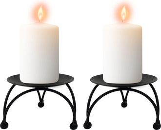 Generic Kerzenhalter Adventskranz &Oslash; 7cm, 1/2/3/4 St&uuml;ck Advents Kerzenhalter Stumpenkerzen, Metall Adventskerzenhalter Kerzenteller Kerzenst&auml;nder f&uuml;r Hochzeit,