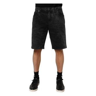 Dolce & Gabbana Schwarze Baumwoll-Denim-Bermuda-Shorts - - Shorts - Herren - Schwarzk - M