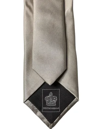 Dolce & Gabbana Silk Necktie - Beige
