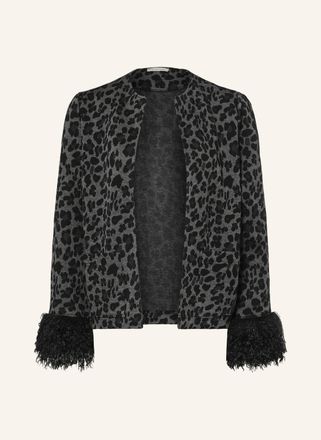 Lilienfels Lilienfels Strickjacke Mit Kunstfell grau