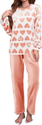 Generic Ensemble pyjama confortable &agrave; manches longues pour la Saint-Valentin 2026 pour femme, RD1., XXL