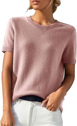 Generic Cocila Tee Shirts Femmes Manches Longues Ample &agrave; Courtes Et Col Rond pour Haut Court Fond Tricot&eacute; Haut Manche Longue Shirts Manche Longue Pull 3/4 Cot
