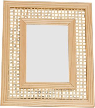 Exceart Geflochtener Bilderrahmen Desktop-bilderrahmen Marokkanische Boho- F&uuml;r Schreibtisch Wand Massivholz Rattan Baby H&auml;ngender