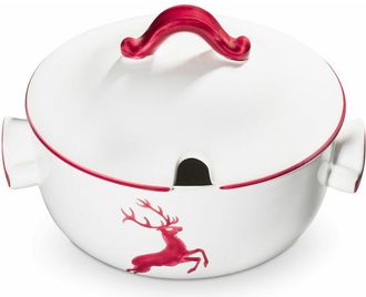 Gmundner Keramik Bordeauxr. Hirsch, Suppentopf (2L) - Gmundner Keramik
