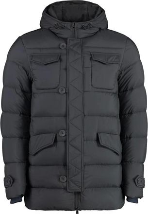 Herno Homme, Vestes, Gris, Taille: M Eskimo Hooded Down Jacket