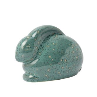 LAMBERT [BR] Nousagi Dekofigur Hase, Keramik Ozean H12,5 L18 cm