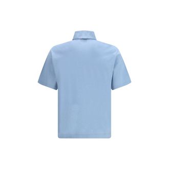 Ferragamo Mens Blue Cotton Polo Shirt