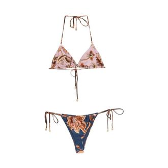 Zimmermann Femme, Maillots de bain, Multicolore, Taille: 38 FR Aster Spliced Tri Bikini