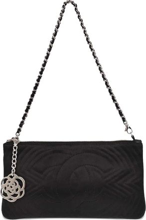 Chanel 2005 Camellia Handtasche mit Kettenriemen - Schwarz